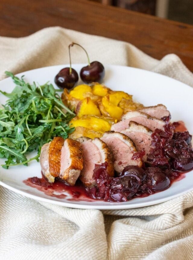 Duck Breast with Port and Cherry Sauce | Giangi's Kitchen