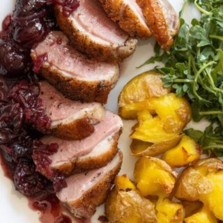 Duck Breast with Port and Cherry Sauce | Giangi's Kitchen