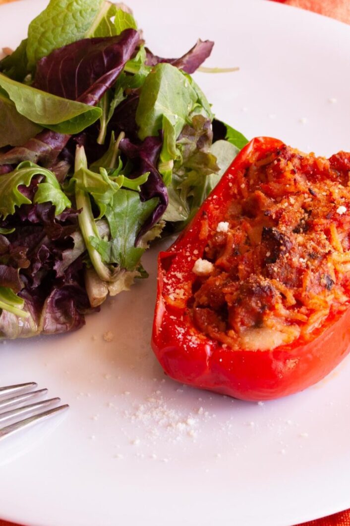 Tomatoes, Mozzarella, Roasted Bell Peppers | Giangi's Kitchen