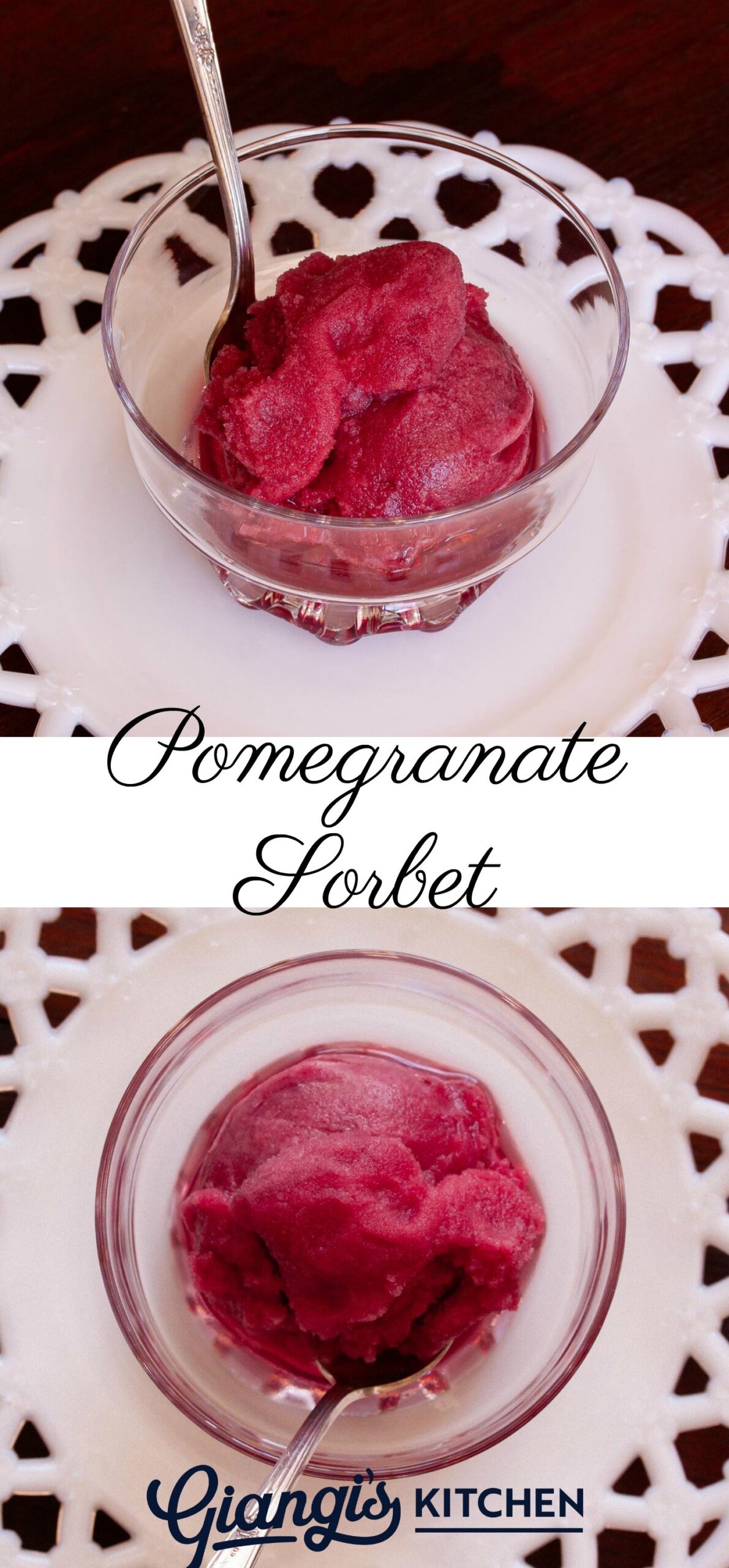 Pomegranate Sorbet - Refreshing and So Good | Giangi's Kitchen