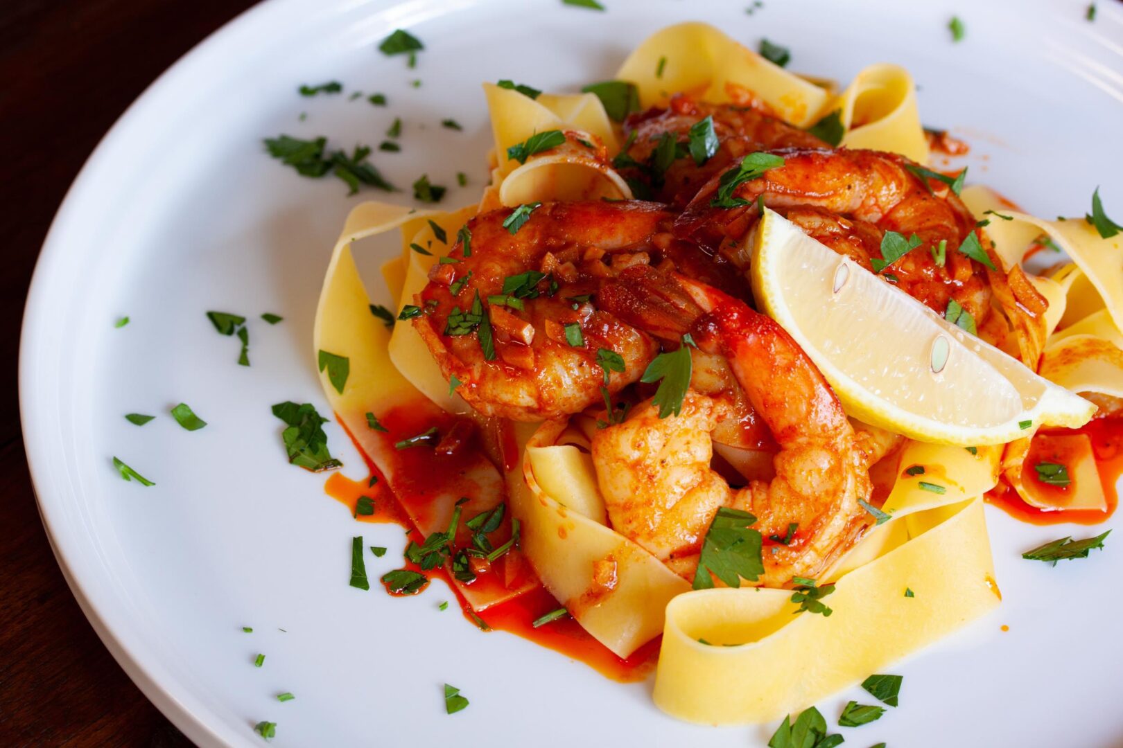 Pappardelle with Spanish Spiced Shrimps | Giangi's Kitchen