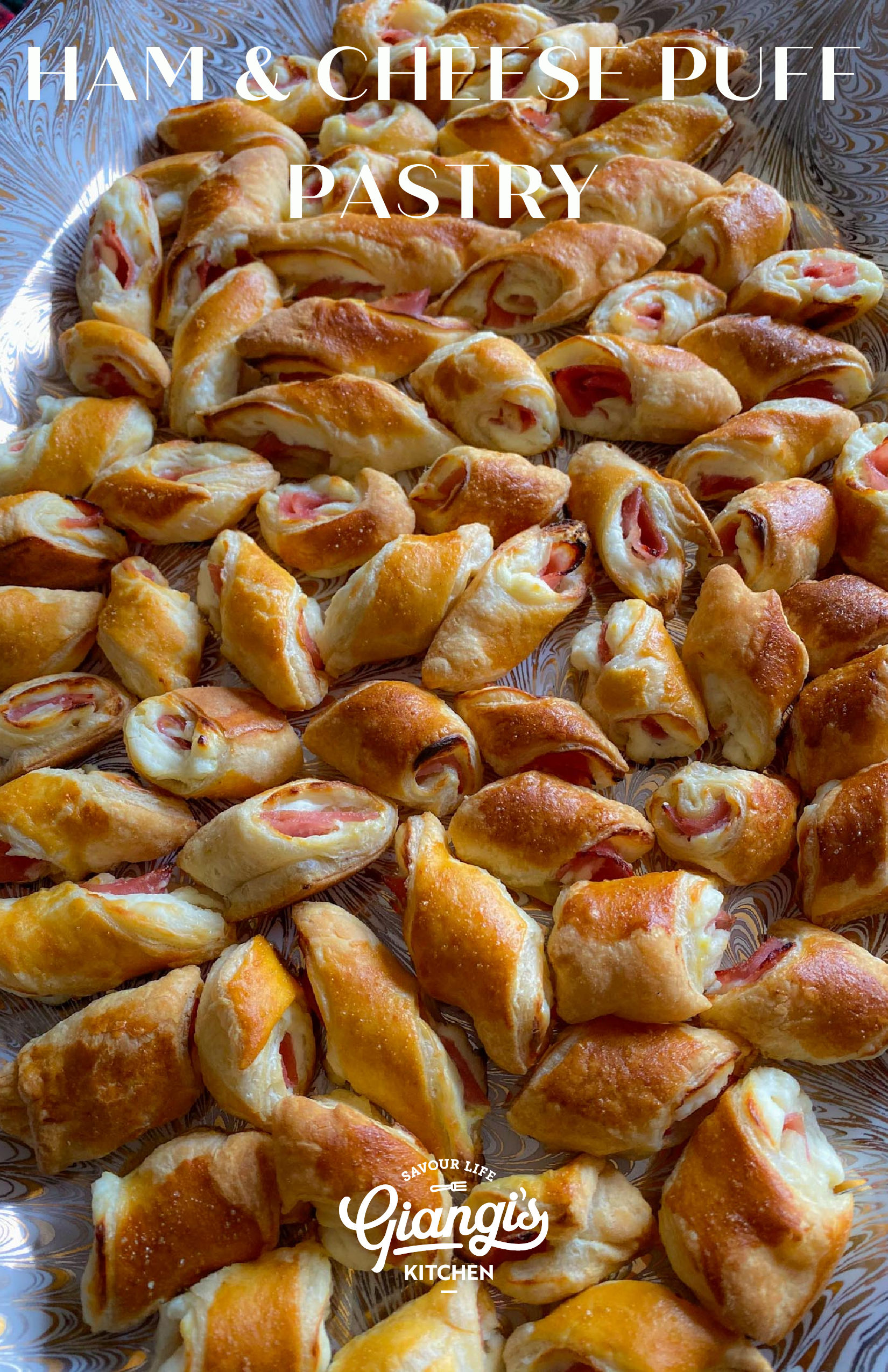 Ham and Cheese Puff Pastry Nibbles | Giangi's Kitchen