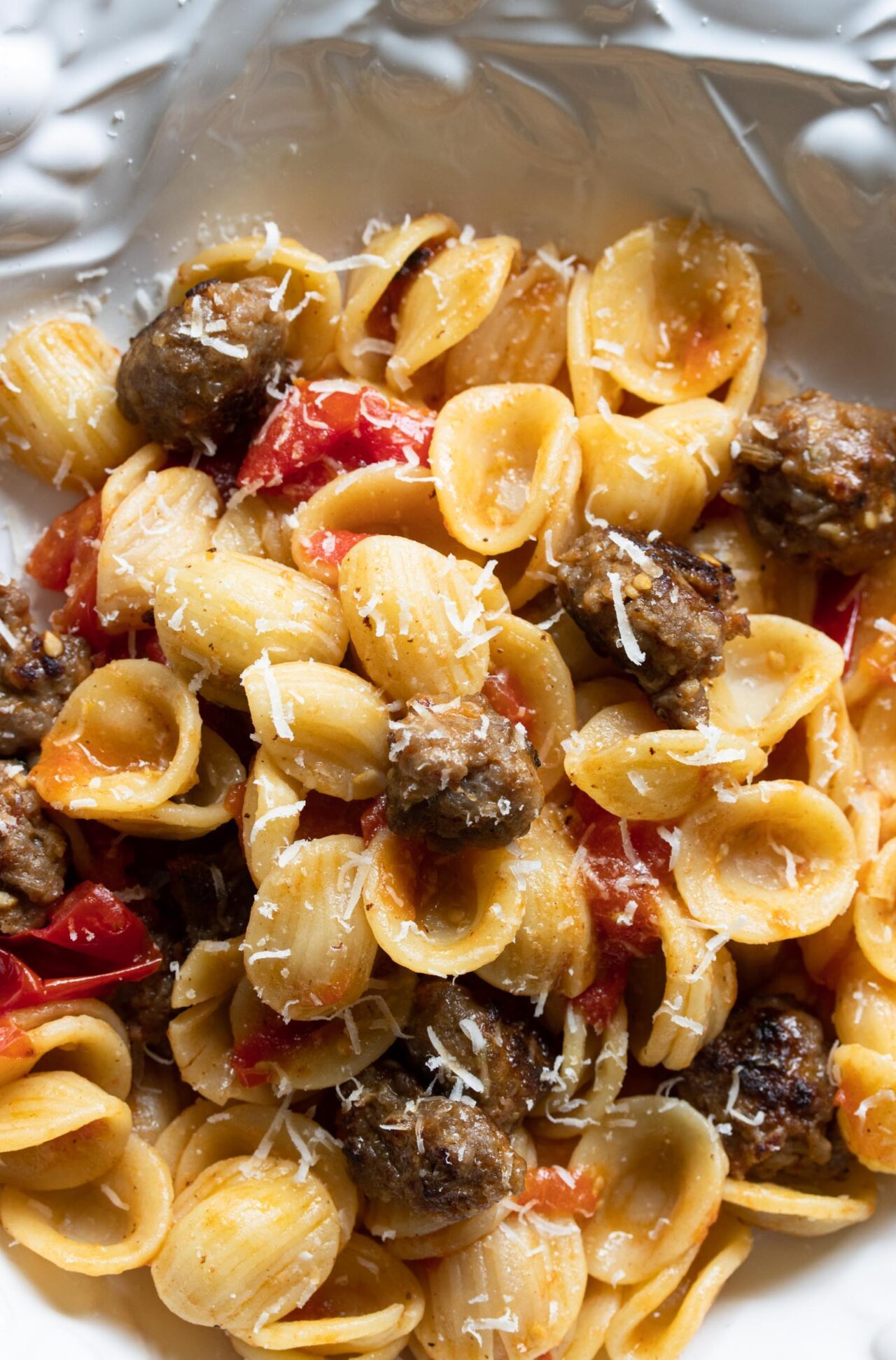 Orecchiette Pasta with Sausage and Tomatoes | Giangi's Kitchen