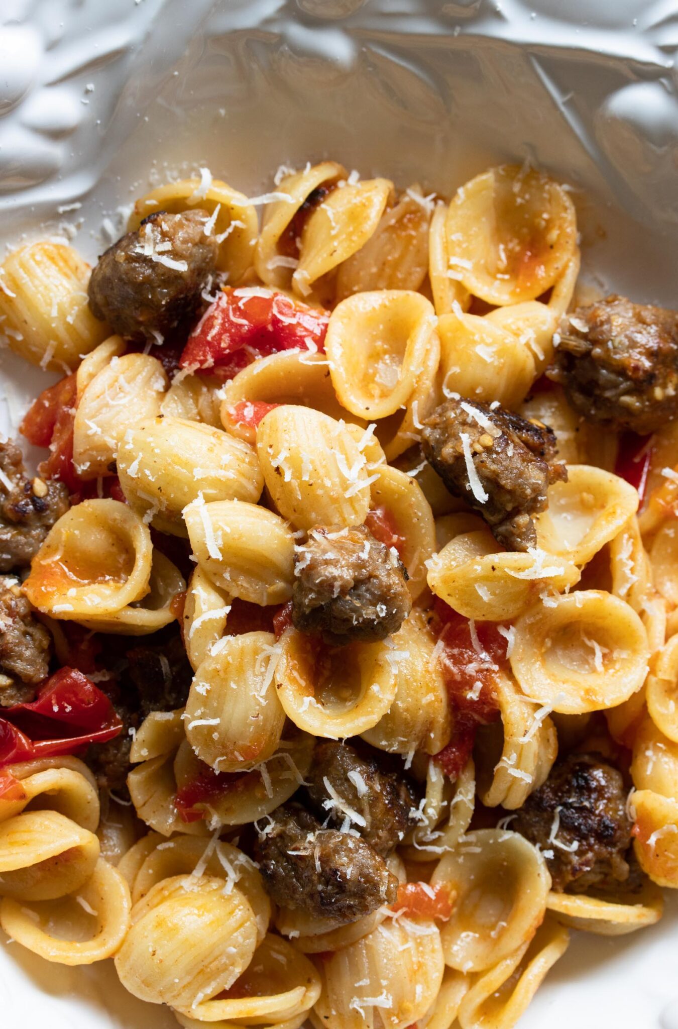 Orecchiette Pasta with Sausage and Tomatoes | Giangi's Kitchen