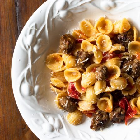 Orecchiette Pasta with Sausage and Tomatoes | Giangi's Kitchen