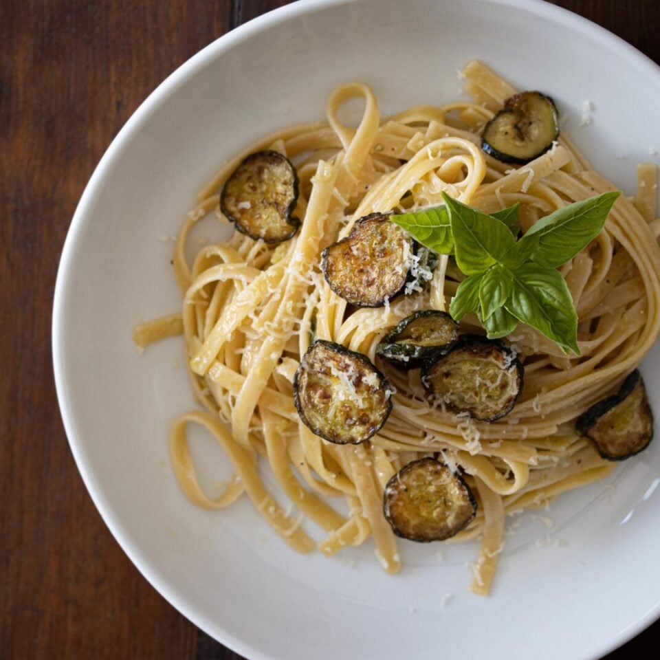 Zucchini Pasta with Provolone | Giangi's Kitchen