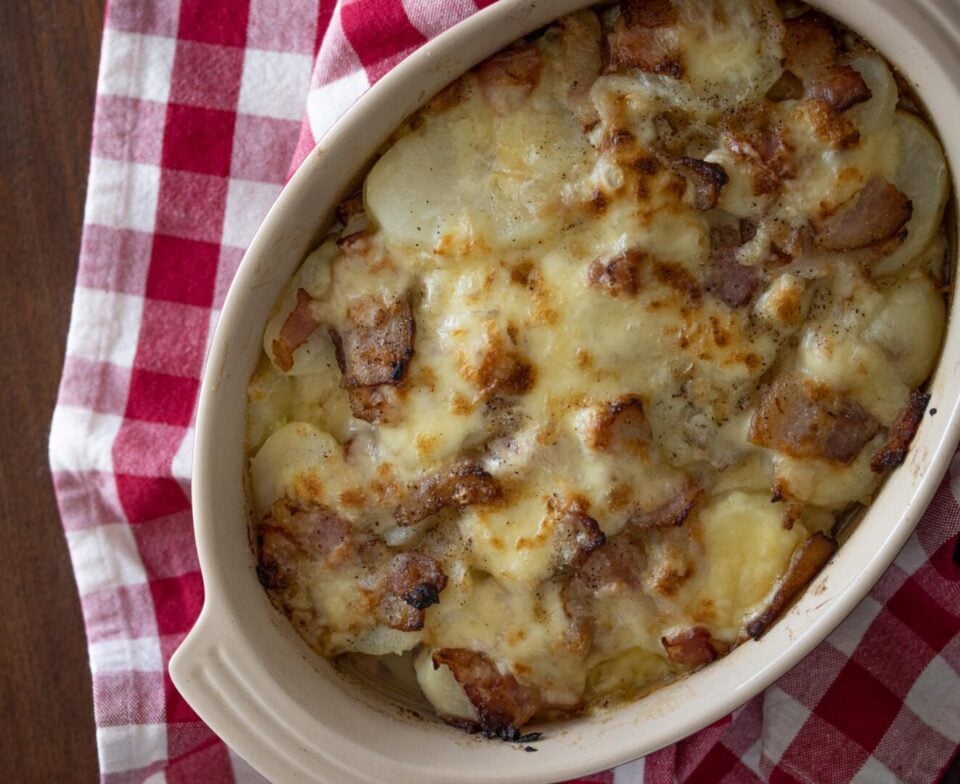 Bacon, Onion, Raclette Potato Gratin - French Tartiflette | Giangi's ...