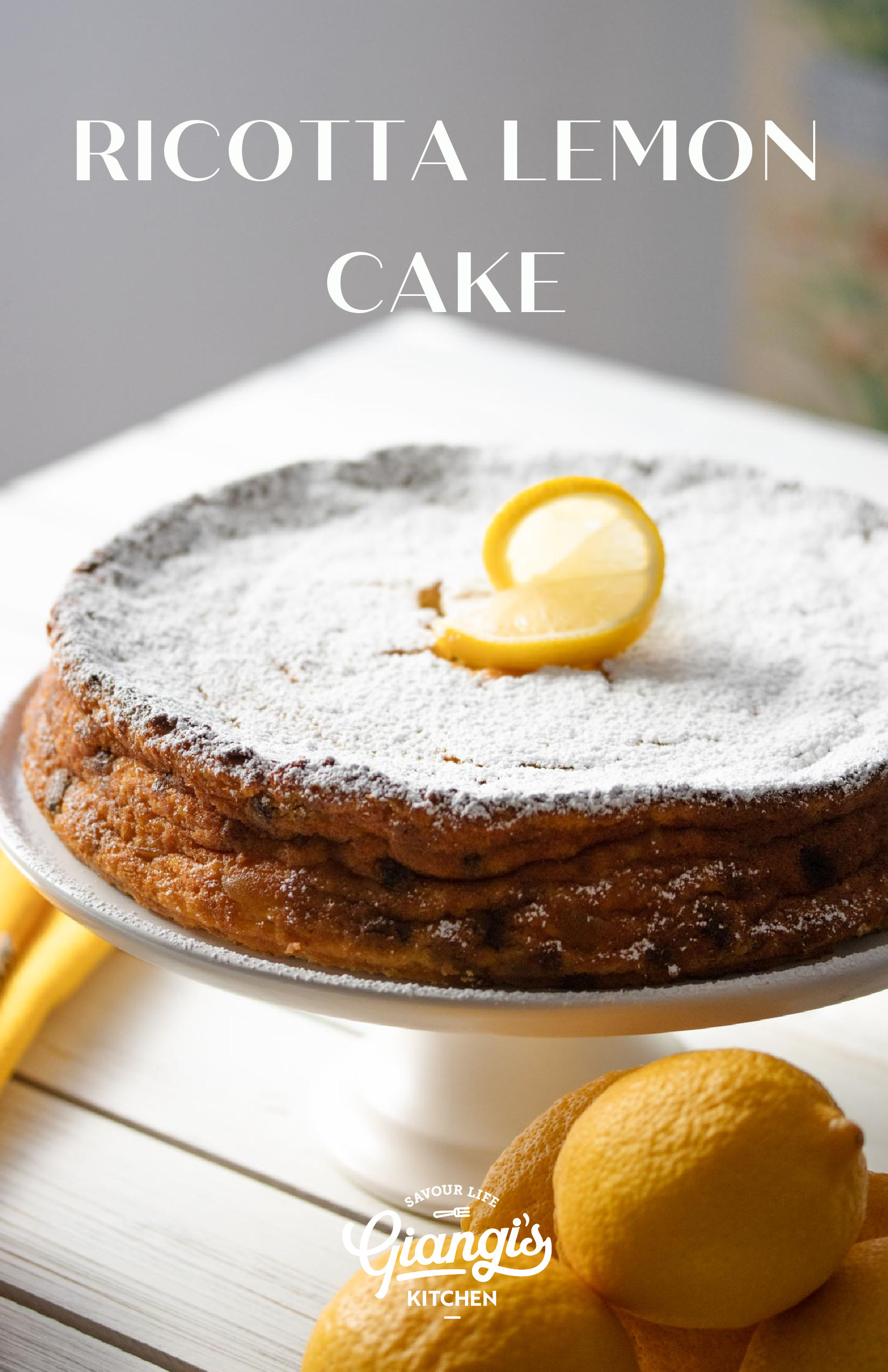 Ricotta Lemon Cake - The Best Italian Dessert | Giangi's Kitchen