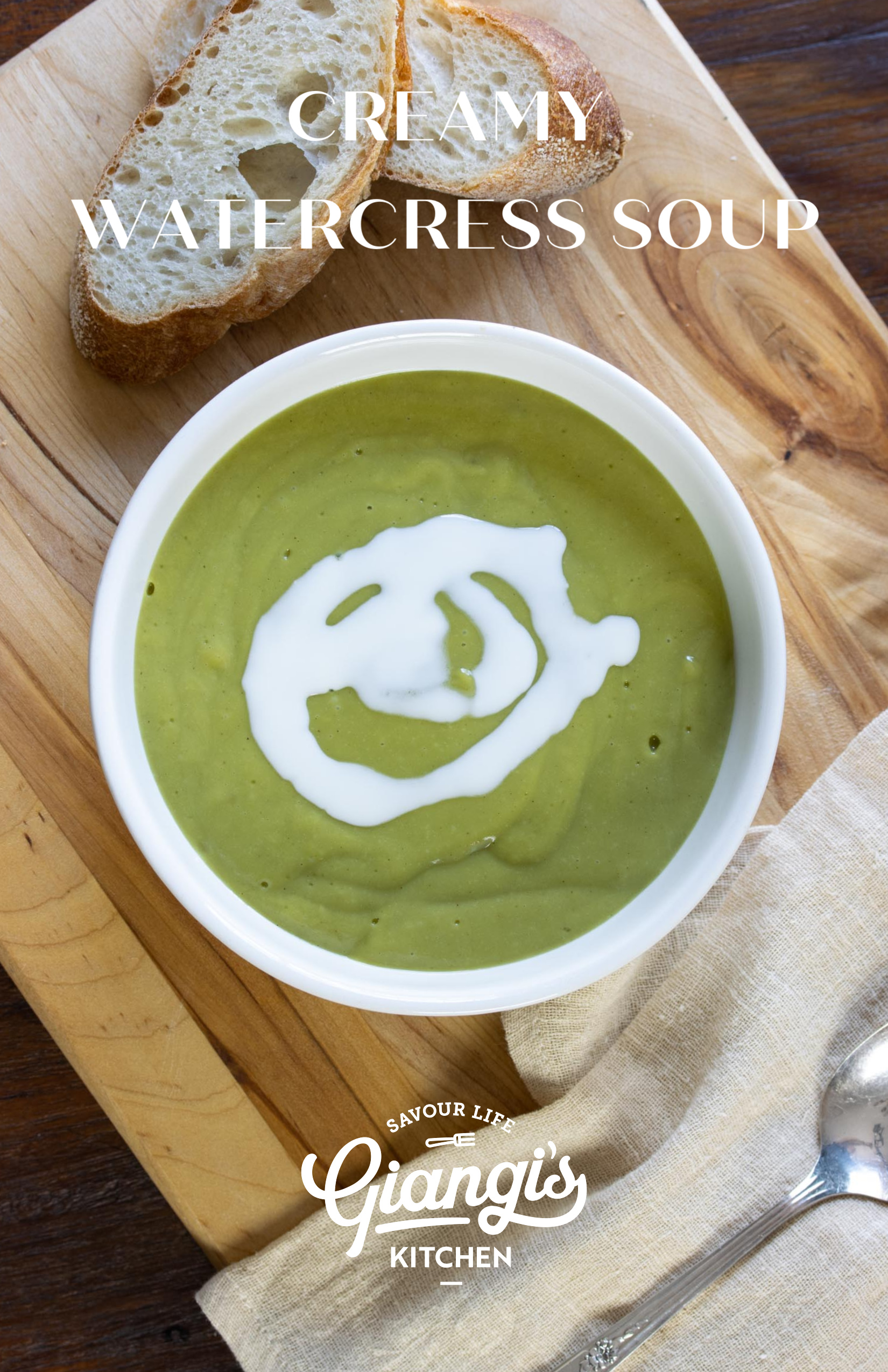 Creamy Watercress Soup - Classic French Soup | Giangi's Kitchen