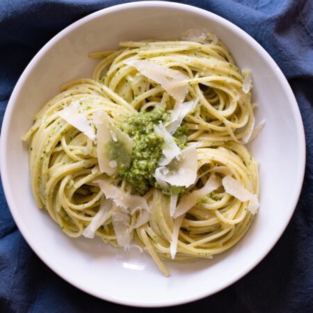 Watercress Pesto with Linguine | Giangi's Kitchen