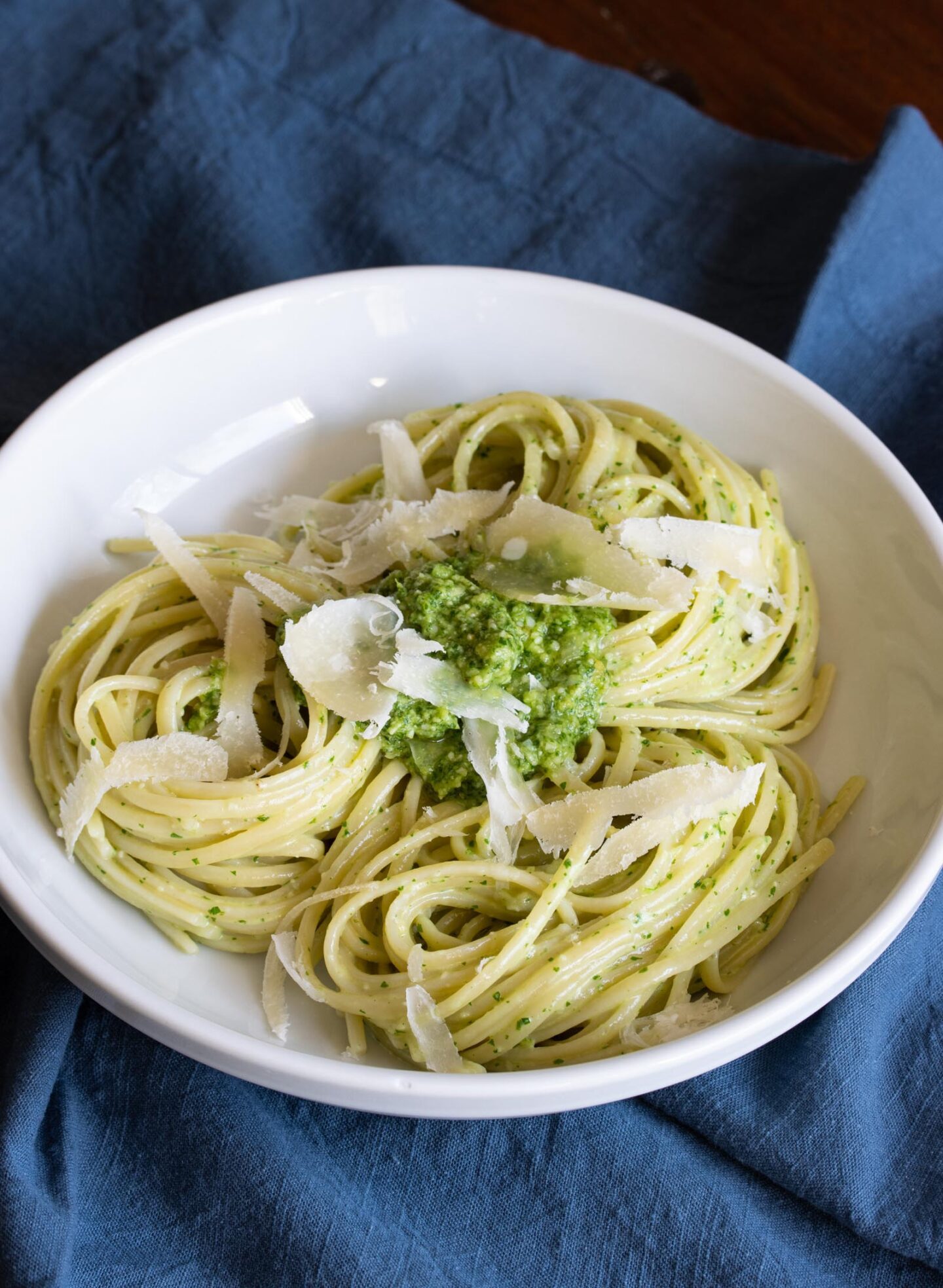 Watercress Pesto with Linguine | Giangi's Kitchen