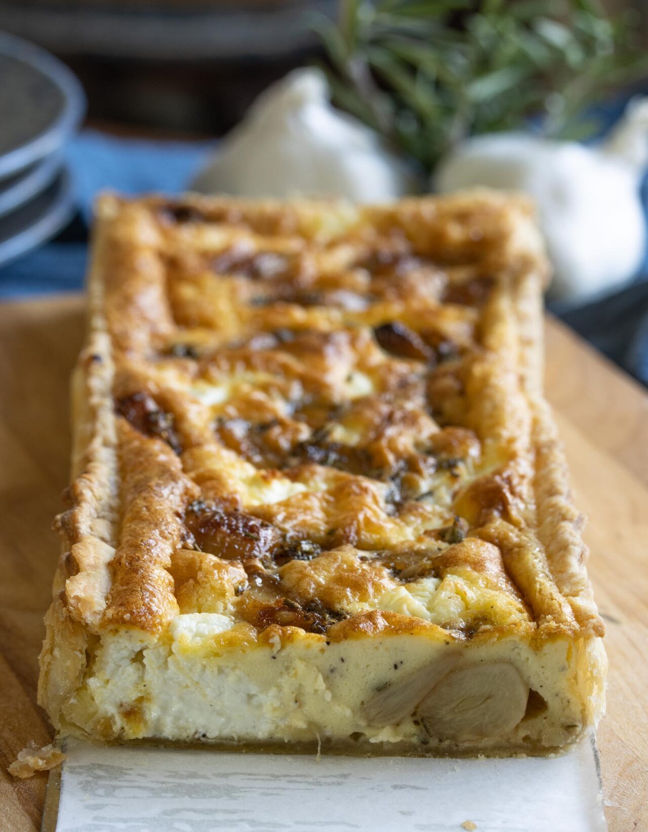 Caramelized Garlic and Goat Cheese Tart - Simple & Savory | Giangi's ...