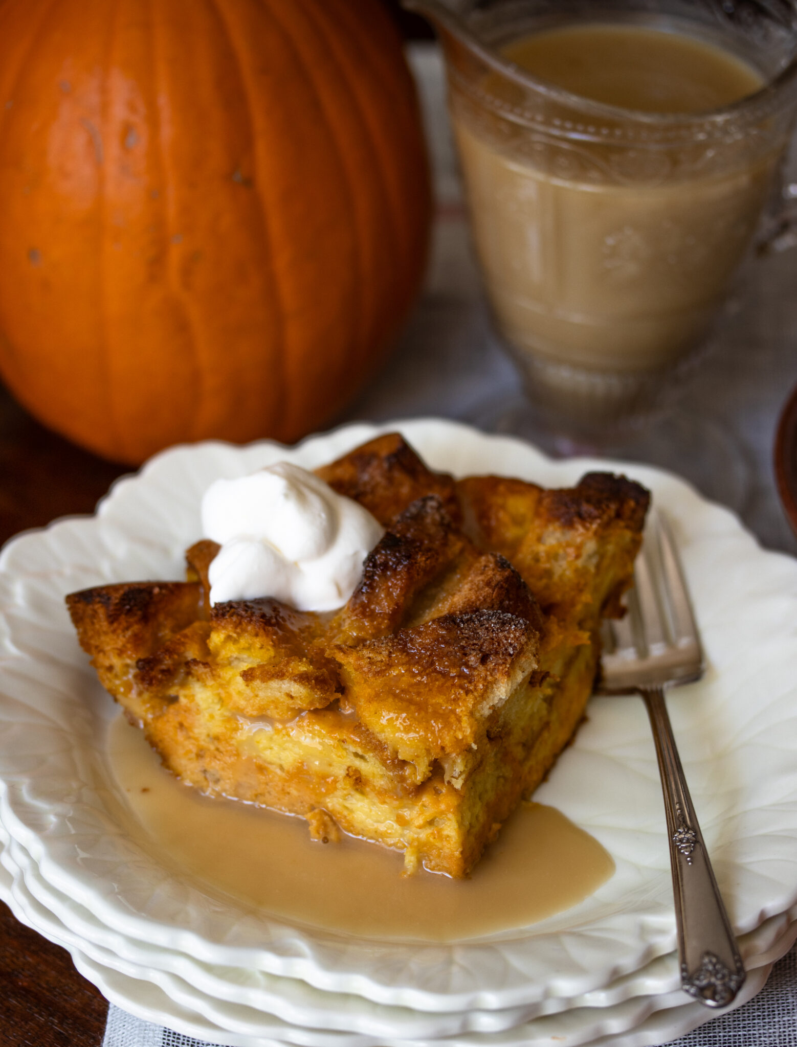 Baked Pumpkin French Toast with Brown Sugar Sauce - The Best! | Giangi ...