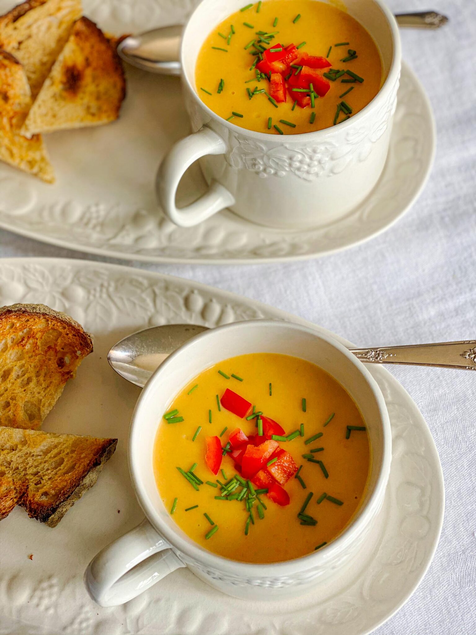 Roasted Bell Peppers Cream Soup | Giangi's Kitchen