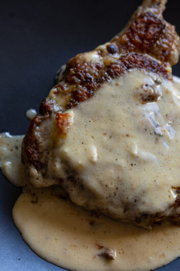 Pork Chops with Beer, Mustard Gravy Sauce | Giangi's Kitchen
