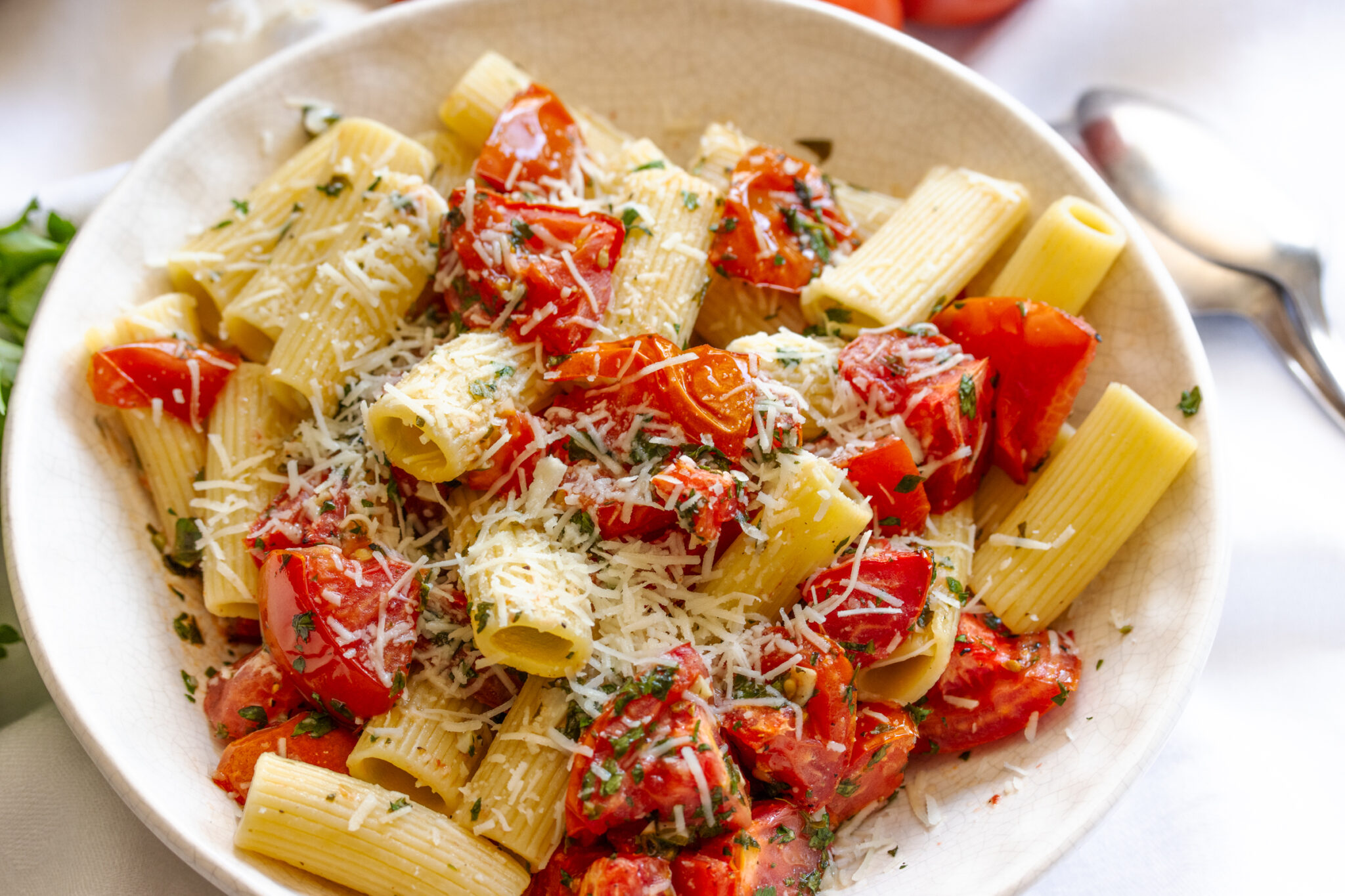 Rigatoni With Roasted Tomatoes - Easy & Light | Giangi's Kitchen