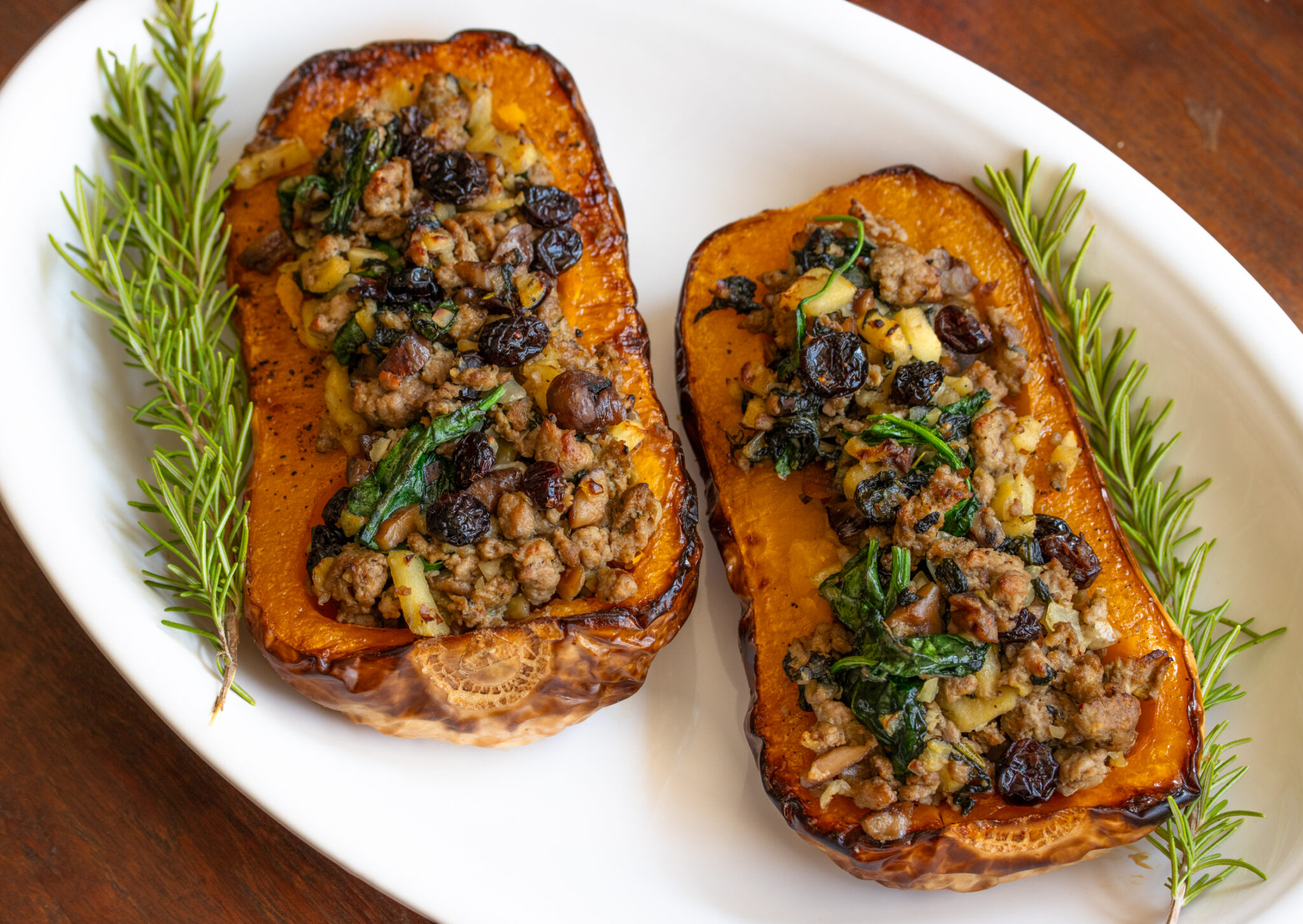 Sausage Stuffed Butternut Squash | Giangi's Kitchen