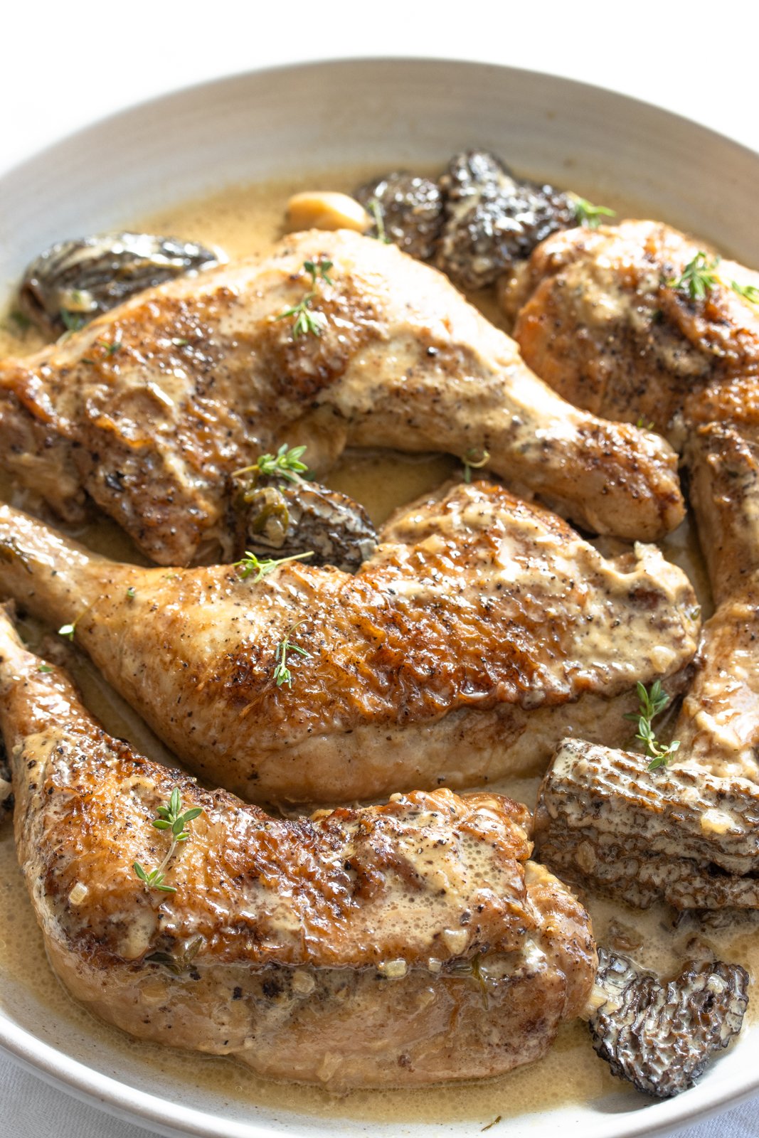 Fricassee Chicken, Morels, and Wine | Giangi's Kitchen