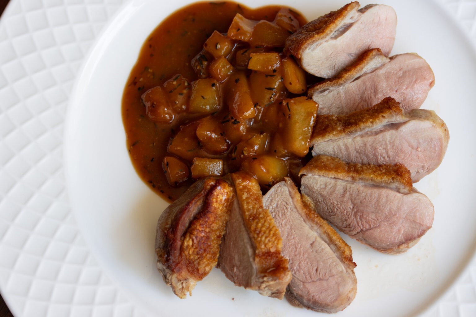 Crispy Duck Breasts With Pear and Pepper Sauce | Giangi's Kitchen